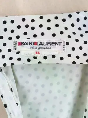 Saint Laurent Polka-dot Ruffle-sleeve Midi Dress