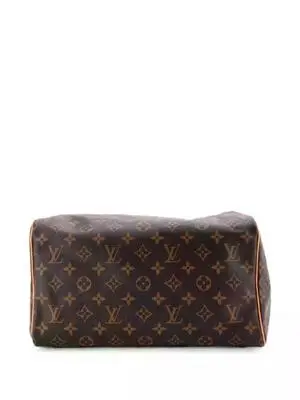 LOUIS VUITTON Monogram Canvas Speedy 30 Satchel Handbag - Brown