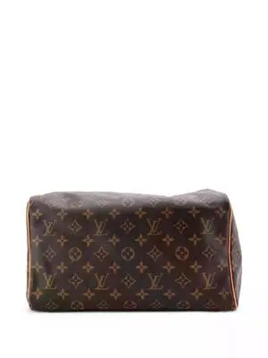 LOUIS VUITTON Monogram Canvas Speedy 30 Satchel Handbag - Brown