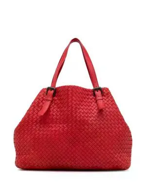 Bottega Veneta 2010-2015 Large Intrecciato Cesta Tote Bag - Red