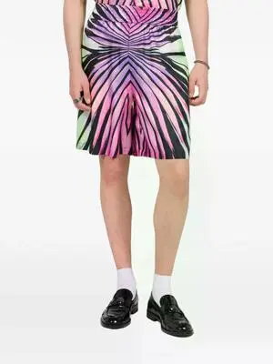 Roberto Cavalli Graphic-print Shorts - Black