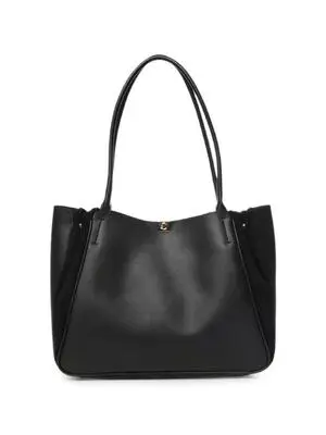 COCCINELLE Suede-panel Leather Shoulder Bag - Black