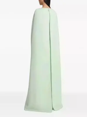 Safiyaa Yuna Crystal-embellished Cape Maxi Dress