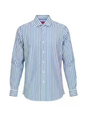 Isaia Striped Shirt - White