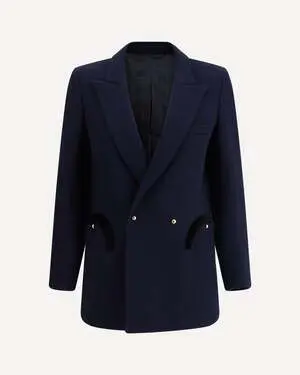 BLAZÉ MILANO Resolute Everyday Blazer Jacket In Virgin Wool - Blue