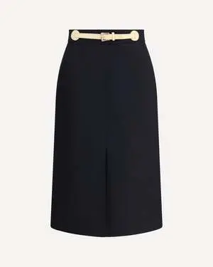 Valentino Garavani Belted Midi Skirt - Black