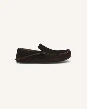 Loewe Rambla Loafers In Suede Calfskin