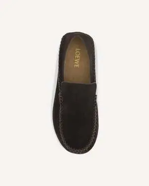 Loewe Rambla Loafers In Suede Calfskin