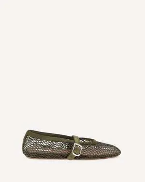 Alaïa Mesh Ballerinas - Green