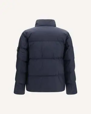 Stone Island Quilted High-neck Puffer Jacket - Blue