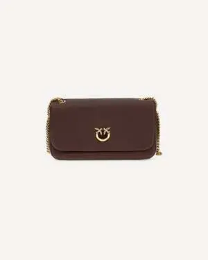 Pinko Love Birds Click Soft Horizontal Leather Shoulder Bag