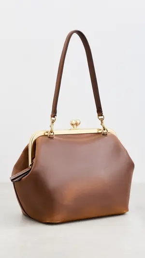 COACH Loved Leather Kiss-lock Frame Bag 27