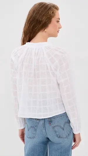 Splendid Fleur Tie Front Blouse