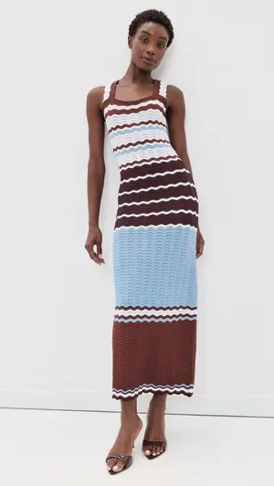English Factory Crochet Midi Dress