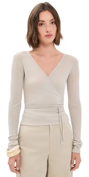 ST. AGNI Baby Wool Wrap Top