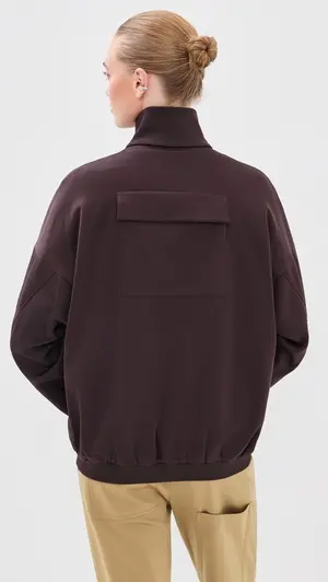 Tibi Active Knit Zipper Detailed Track Jacket