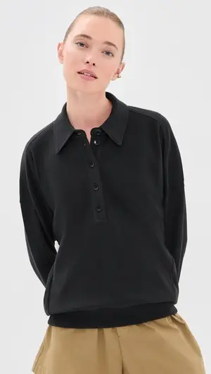 Tibi Lightweight Polo Sweatshirt