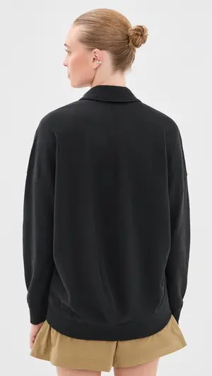 Tibi Lightweight Polo Sweatshirt