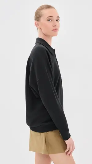 Tibi Lightweight Polo Sweatshirt