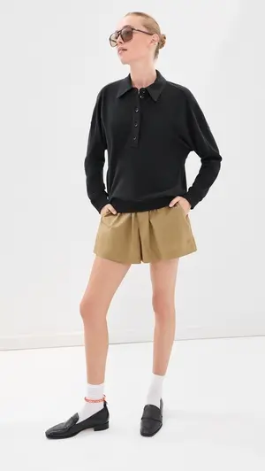 Tibi Lightweight Polo Sweatshirt