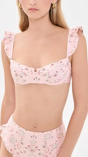 Agua Bendita Printed Bikini Top