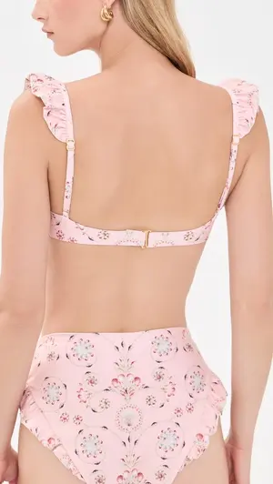 Agua Bendita Printed Bikini Top