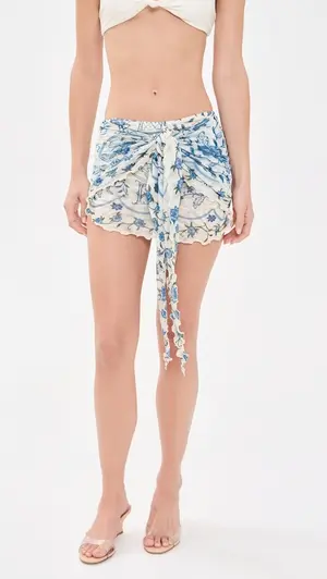 Agua Bendita Aranxa Bleu Mesh Skirt