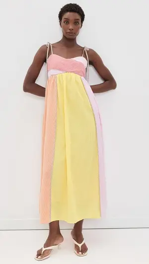 English Factory Striped Maxi Dress