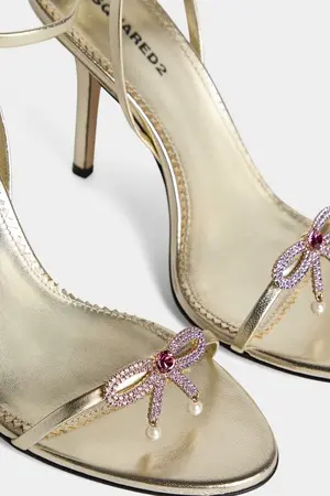 Dsquared2 Metallic Bow Sandals
