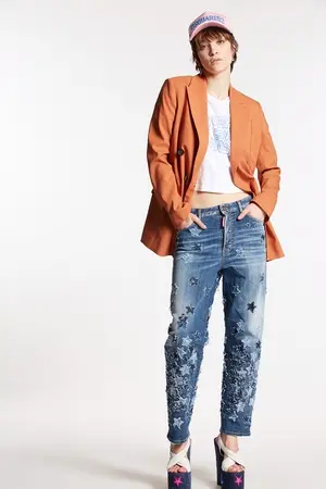 Dsquared2 Medium Stars Wash Boston Jeans - Blue