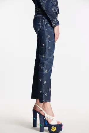 Dsquared2 Crystal Flies Wash Boston Jeans