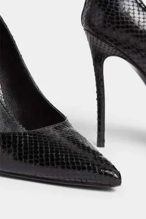 Dsquared2 Double D Leather Pumps With Ankle Strap - Black