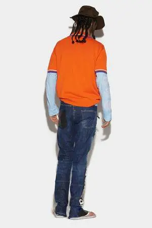 Dsquared2 Dark Wash Cool Guy Jeans With Contrast Detailing - Blue