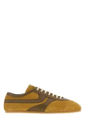 Dries Van Noten Mustard Suede Sneakers - Yellow