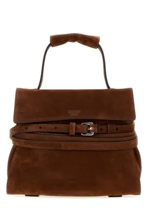 Moschino Suede Regular Tie Me Handbag - Brown