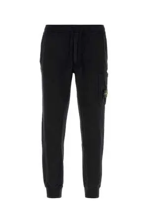 Stone Island Cotton Joggers - Black