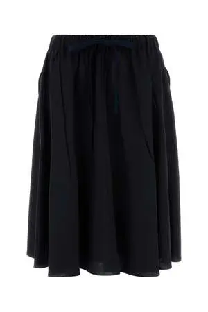 Prada PRADA Dark Wool Blend Skirt Blue