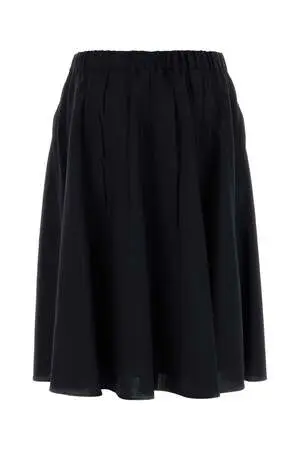 Prada Dark Wool Blend Skirt - Blue