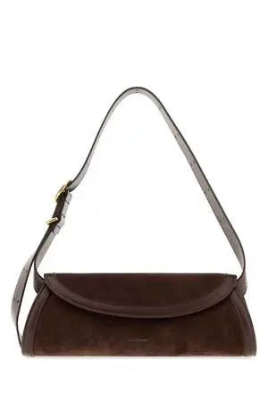 JIL SANDER Suede Small Crossbody Bag - Brown