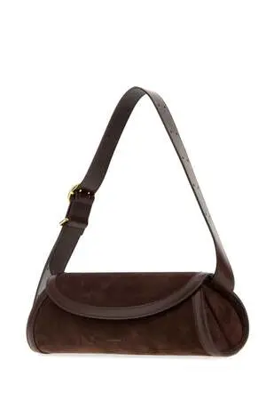 JIL SANDER Suede Small Crossbody Bag - Brown