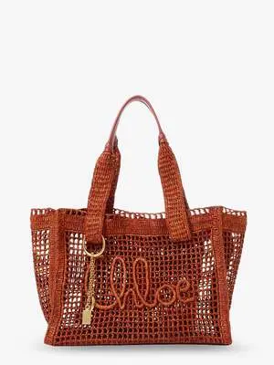 Chloé East-west Summer Banana Raffia Shoulder Bag - Multicolor