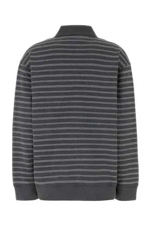 Miu Miu Embroidered Cotton Oversize Polo Shirt