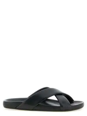 Saint Laurent Nichols Flat Sandals - Black