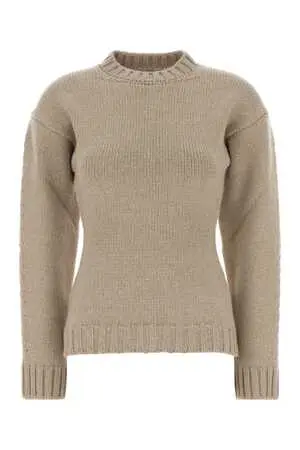 JIL SANDER Sand Cashmere Sweater - Brown