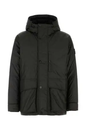 Stone Island Nylon And Polyester Parka - Black