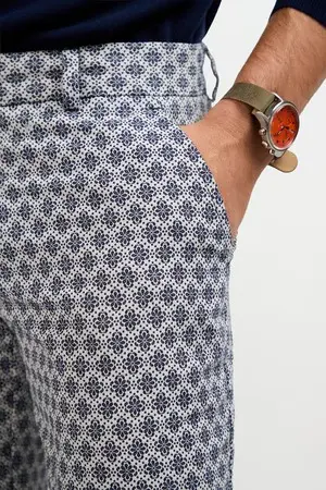 Mr Turk Clyde Slim Trouser Daisy Jacquard