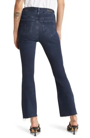 Ag Farrah Raw Hem High Waist Crop Bootcut Jeans