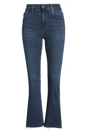 Ag Farrah Raw Hem High Waist Crop Bootcut Jeans