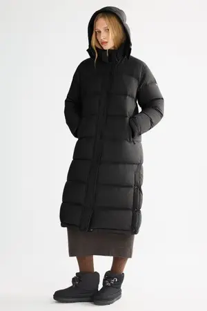 OROLAY Puff-o® Long Down Puffer Jacket - Black