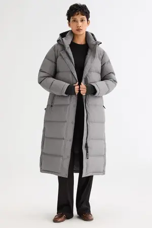 OROLAY Puff-o® Long Down Puffer Jacket - Gray